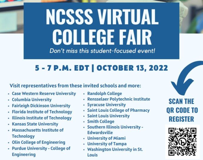 NCSSS 2022 Virtual College Fair – CHS MST Magnet Program